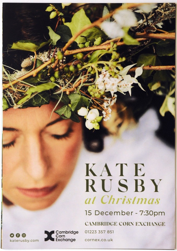 Kate Rusby tour flyers x 6 - Christmas 30 tour - Angels & Men - Holly Head | eBay