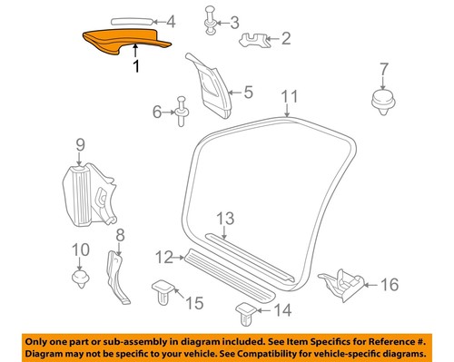BMW OEM 00-06 323Ci Interior Trim-WS Pillar Trim 51438222624 | eBay