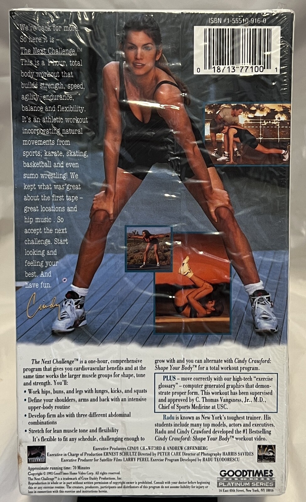 The Next Challenge Workout [VHS] Cindy Crawford & Fitness Expert Radu ...
