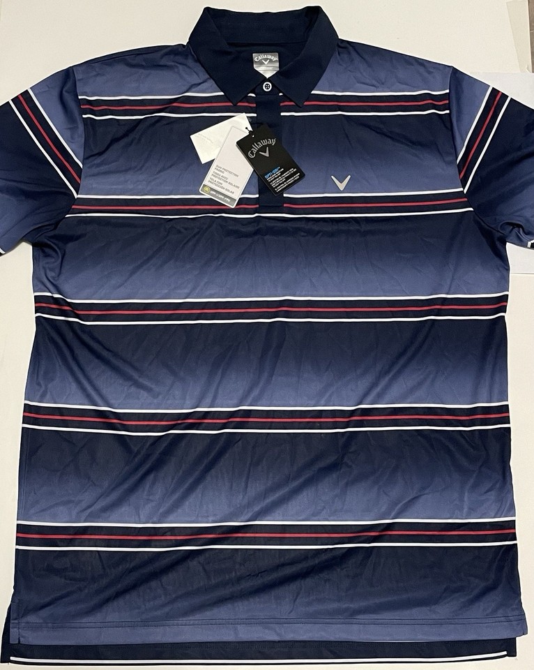 New- Size Large- Callaway Short Sleeve Collared Golf Polo Opti-Dri ...