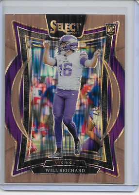 2024 Panini Select Football Will Reichard RC Copper Shock /299 | eBay