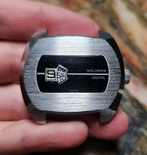 Vintage Woldman Digital Trice Jump Hour Mechanical Wrist Watch | eBay