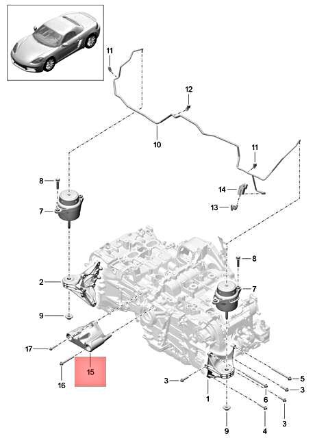 Genuine PORSCHE 718 Boxster Cayman 982 Engine Support 9A210147700 for ...