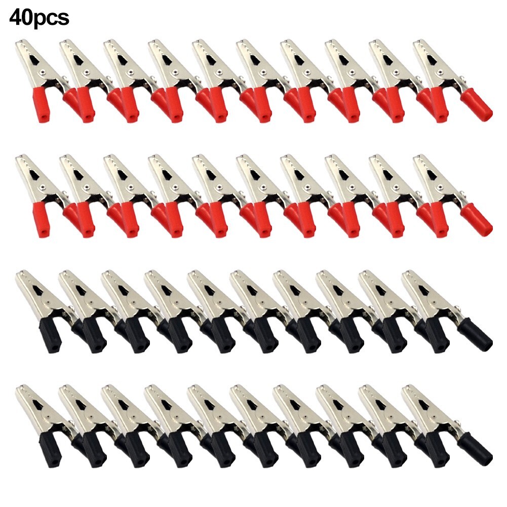 Strong and Reliable 40pcs Red & Black Electrical Test Clamps with ...