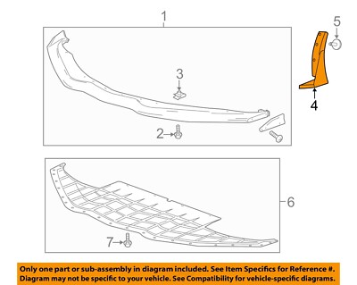 GM OEM 15-19 Corvette Front Bumper Grille Spoiler-Extension 23184895 | eBay