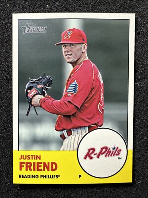 JUSTIN FRIEND #153 2012 Topps Heritage Minor League Edition Rookie ...