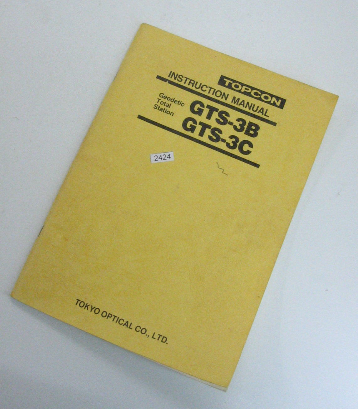 TOPCON INSTRUCTION MANUAL GEODETIC TOTAL STATION, GTS-3B & GTS-3C PDF ...