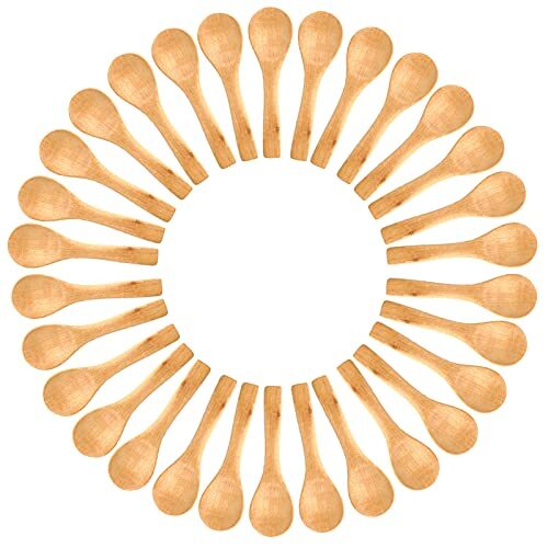 Small Wooden Spoons 50 PCS Mini Wooden Spoons for Body Scrubs/Sugar ...