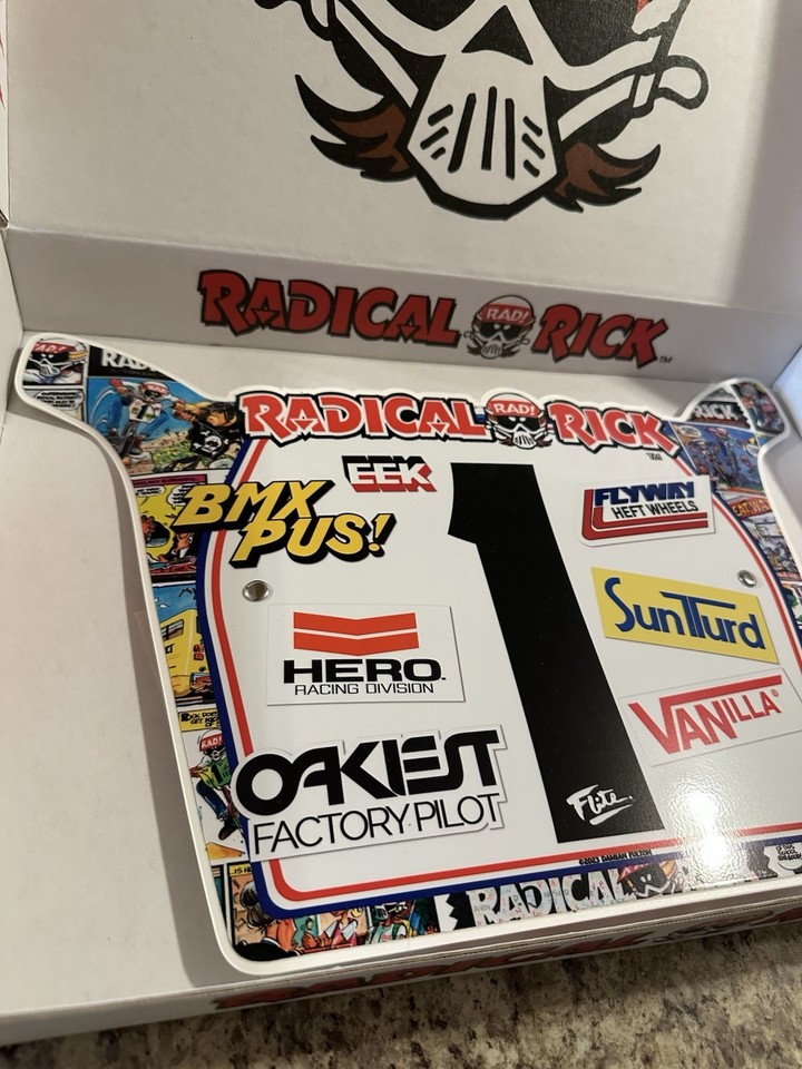 Old School Bmx Radical Rick RAD # Plate PK Ripper GT Hutch Redline ...
