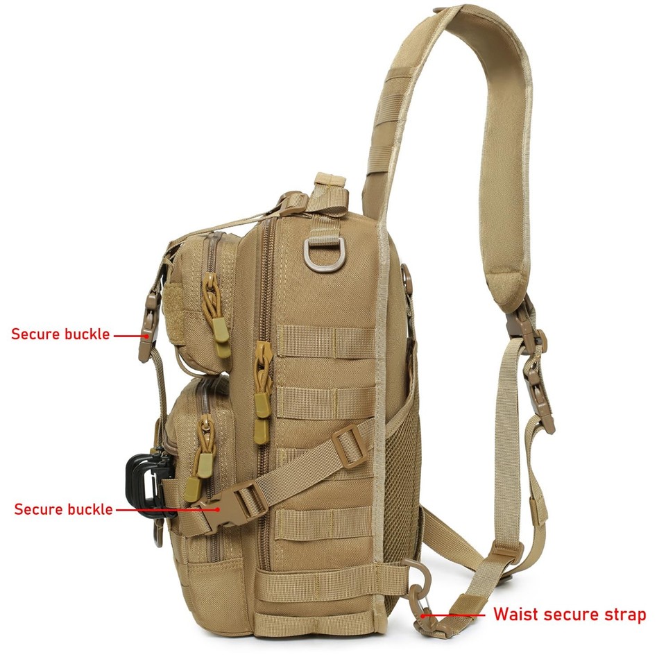 Tactical Sling Bag Backpack Military Rover Shoulder Sling Pack EDC ...