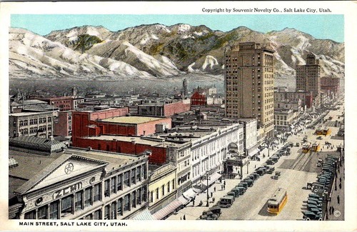 Main Street, Z.C.M.I. Store, SALT LAKE CITY, Utah Postcard - Curt Teich ...