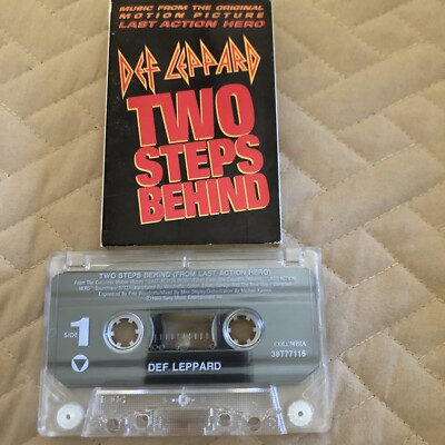 Def Leppard Two Steps Behind Cassette Single 1993 LN Free Shipping ...
