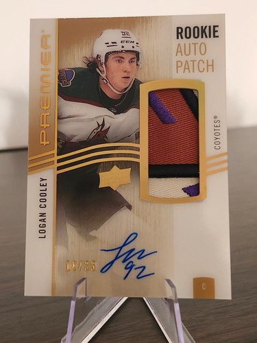 2023-24 Upper Deck Premier Acetate Rookie Patch Auto Gold Logan Cooley ...