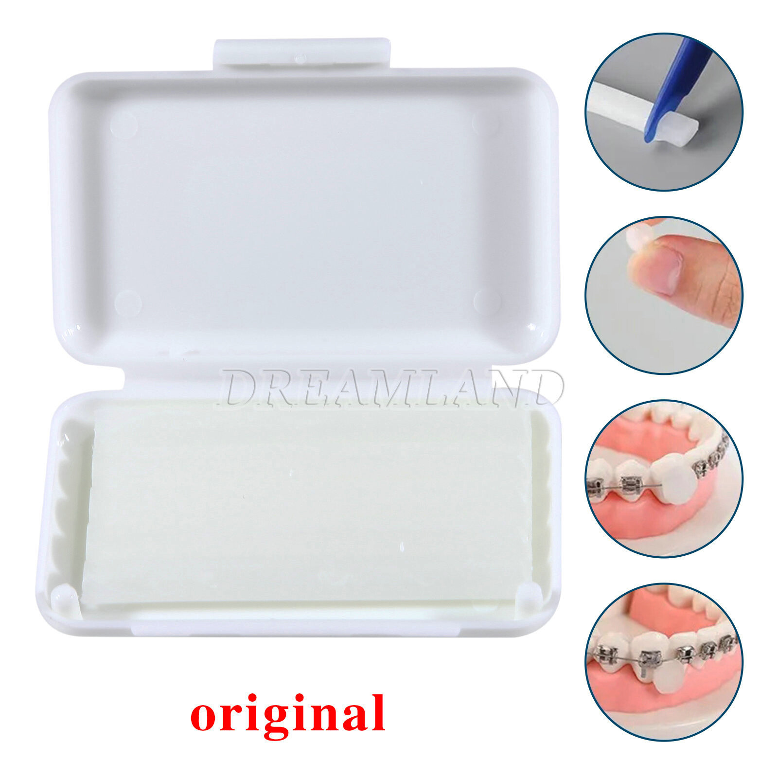 5 Strips/Box 50 Boxes Dental Ortho Wax For Braces Gum Irritation ...