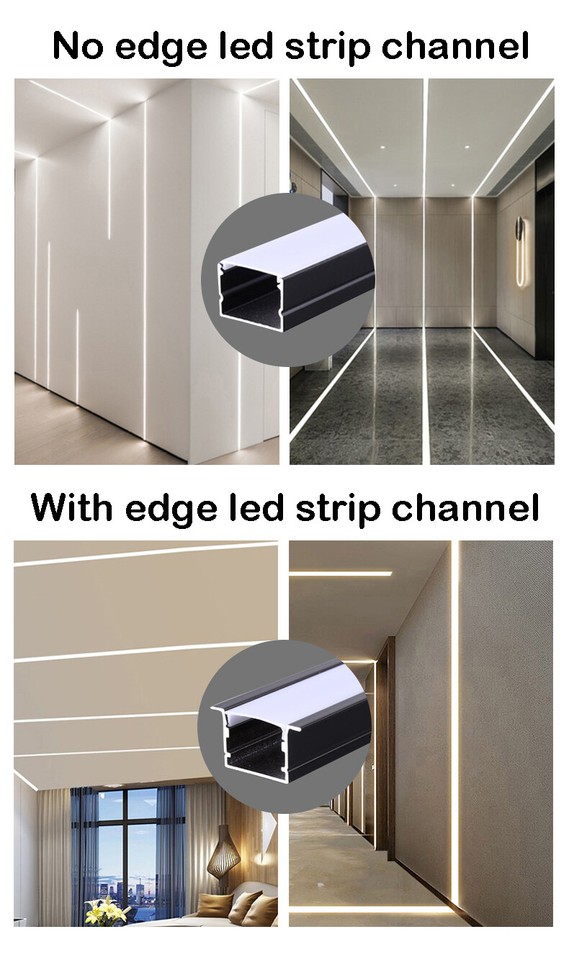 10Pcs 1M/3.28ft Each Led Aluminum Profile Channel Holder U for LED ...