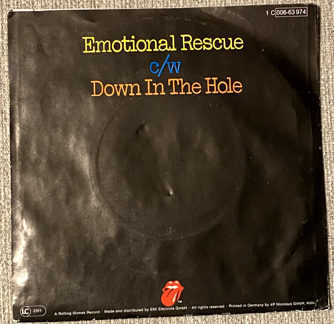 Rolling Stones Emotional Rescue Single