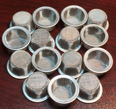 15x Pipe Screen 12mm 1/2" Dome Rim Cup Basket Fine Mesh Bowl Glass Male ...