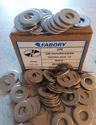 M8 8mm Stainless Steel Penny Repair Washers 20mm 25mm 30mm & 40mm OD A4 ...