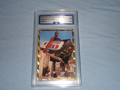 1992 Pepsi Promo Rookie Basketball Card Shaq Shaquille O'Neal Graded 7 ...