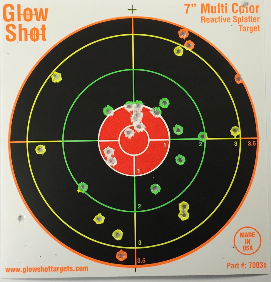 100 Pack - 7 Reactive Splatter Targets - Glowshot - Multi Color - See ...