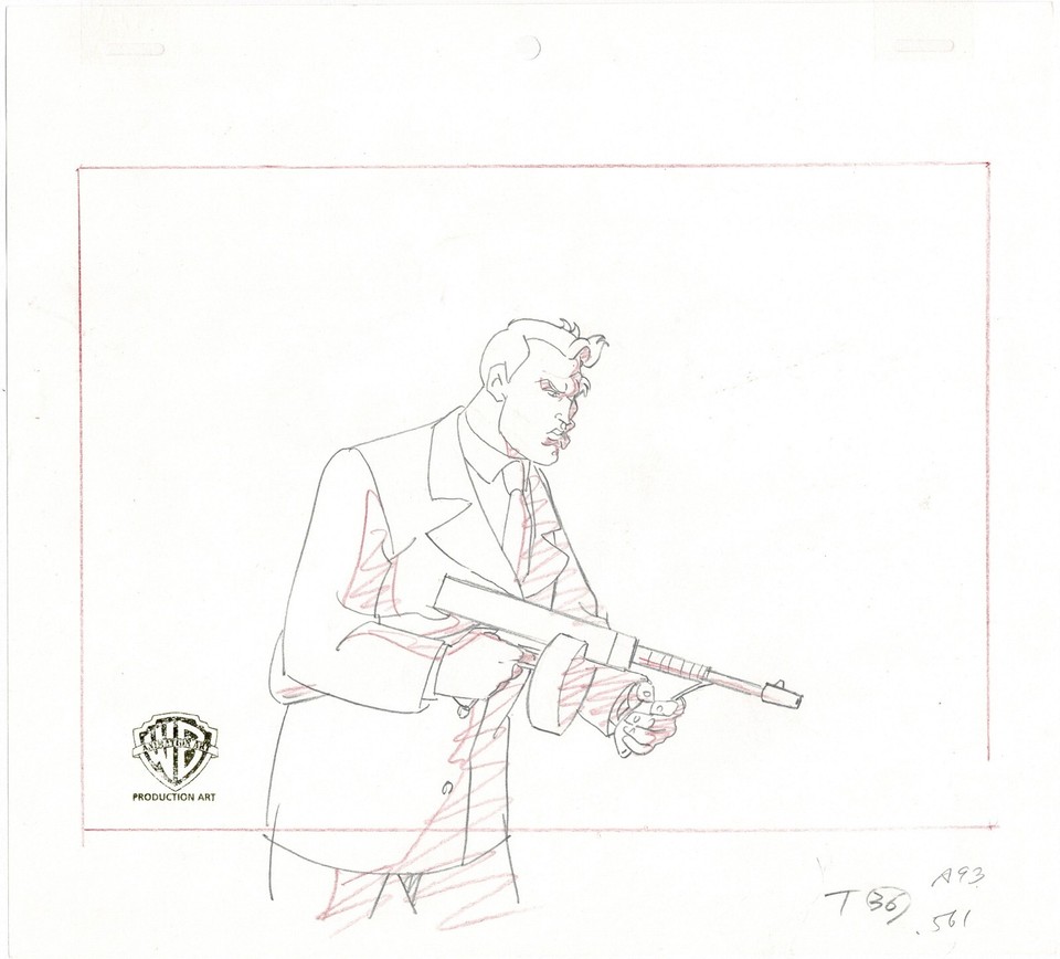 Batman Animated Series BTAS Two-Face Animation Cel Drawing WB DC 1993 ...