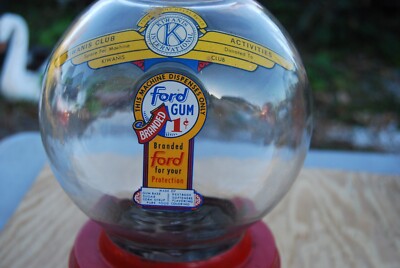 Vintage Ford Gum Machine Co 1 Penny Bubble Gum Machine Kiwanis Club | eBay