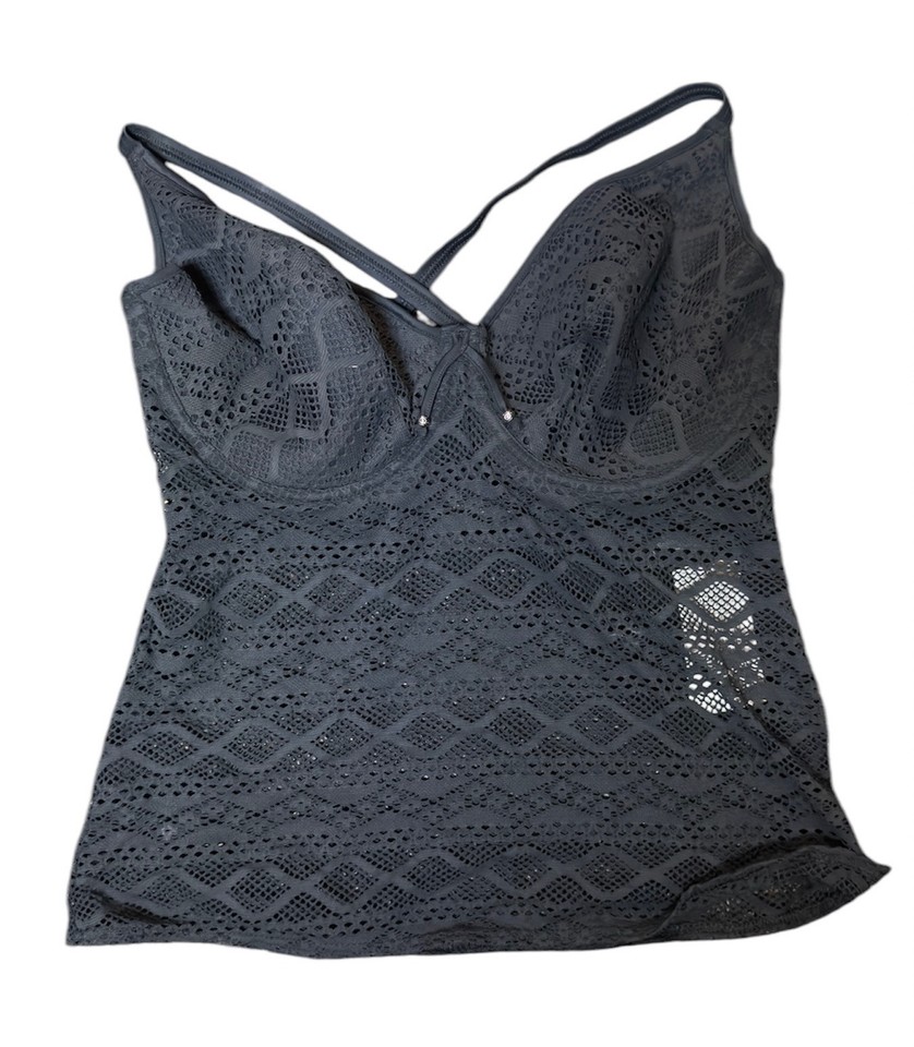Freya BLACK Sundance Tankini Swim Top, US 36G, UK 36F | eBay