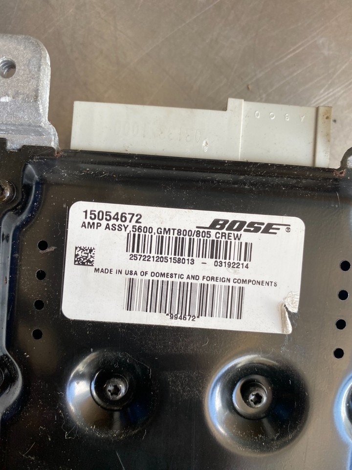 03-06 Chevy Silverado Sierra Avalanche EXT Cab Amplifier Amp Bose OEM ...