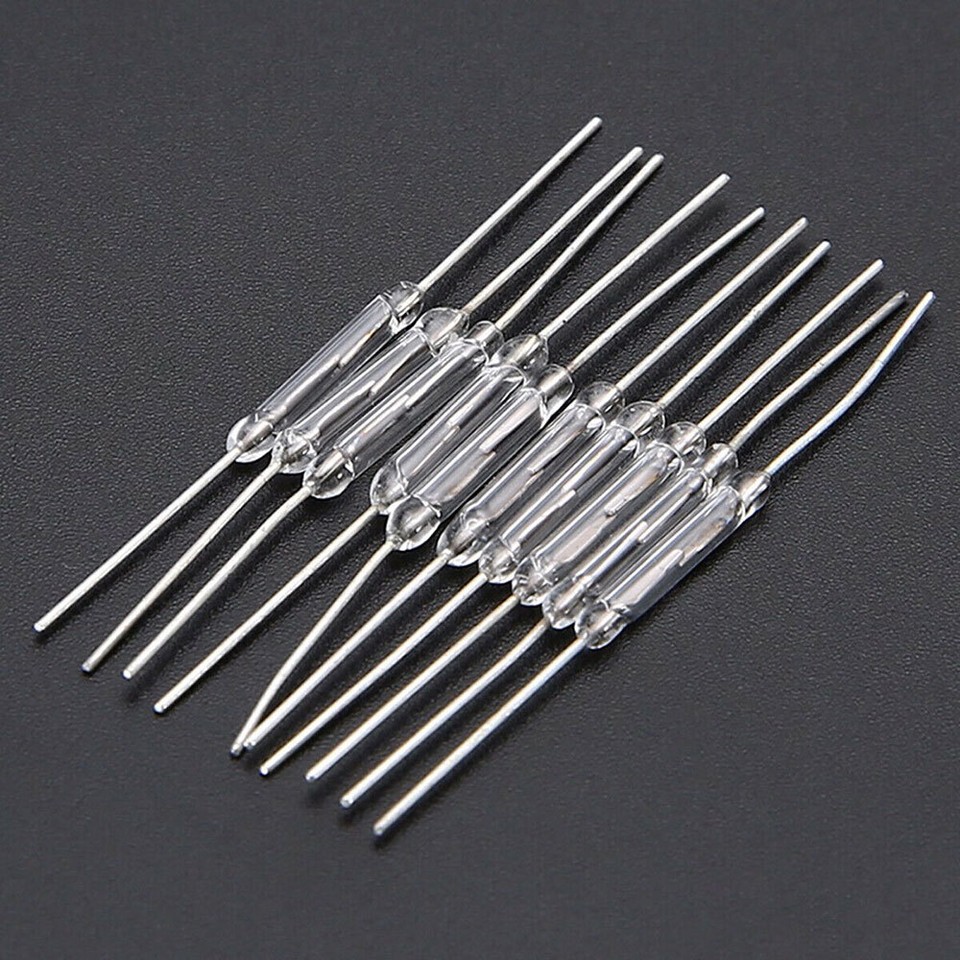 40 X Magnetic Glass Reed Switch 2 x 14 mm Normally Open N/O 2-Pin Low ...
