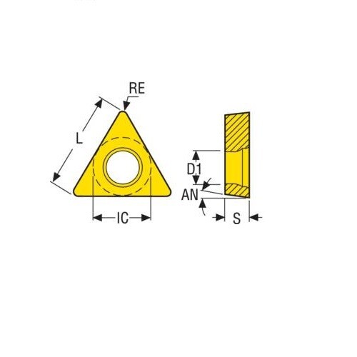 Seco Turning Insert T Shape Code 4.76 x 0.8 x 12.7mm T Insert Type - M3 ...