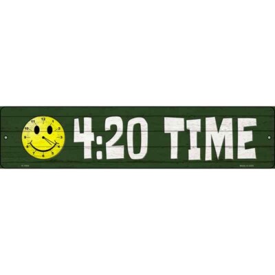 420 Time 4"x18" metal street sign plaque Home Door Garage Wall Deco | eBay