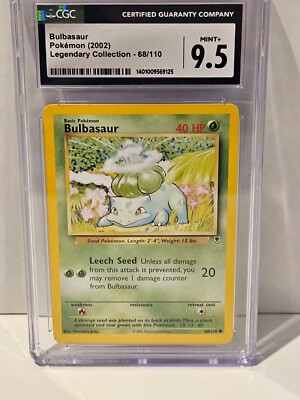 Bulbasaur Pokemon 2002 Legendary Collection - 68/110 CGC 9.5 | eBay