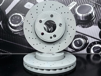 Genuine Mercedes-Benz 176 A-Class FRONT Drilled AMG Brake Discs X2 ...