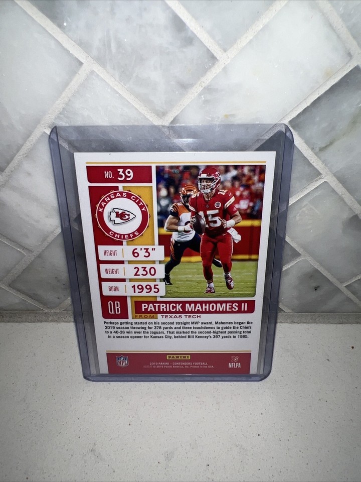 2019 Panini Contenders 39 Patrick Mahomes II Kansas City Chiefs | eBay