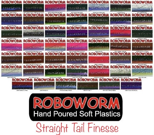 Roboworm Straight Tail Finesse / Drop Shot Worm - Choose Size / 44 ...