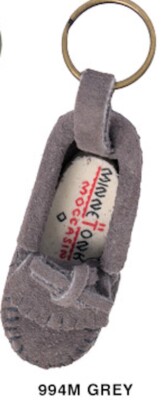 NEW Minnetonka Moccasin Mini Key Ring Chain Fob Moccasin Keychain suede ...