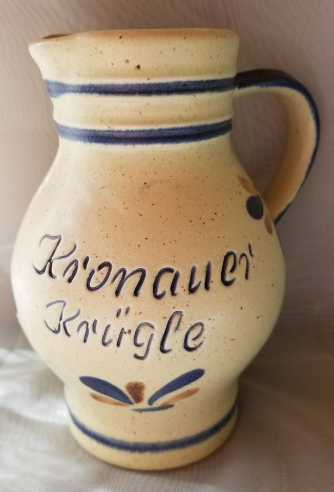 Handarbeit Pottery Small Vase/Pitcher with Handle From Germany | eBay