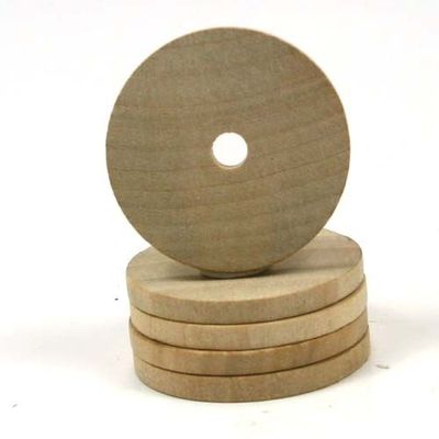 Wood Washer Round with Center Hole 1 3/4 Diameter for Crafts & Wood ...