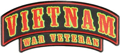 Large VIETNAM WAR VETERAN Top Rocker Back Patch - Veteran Owned ...