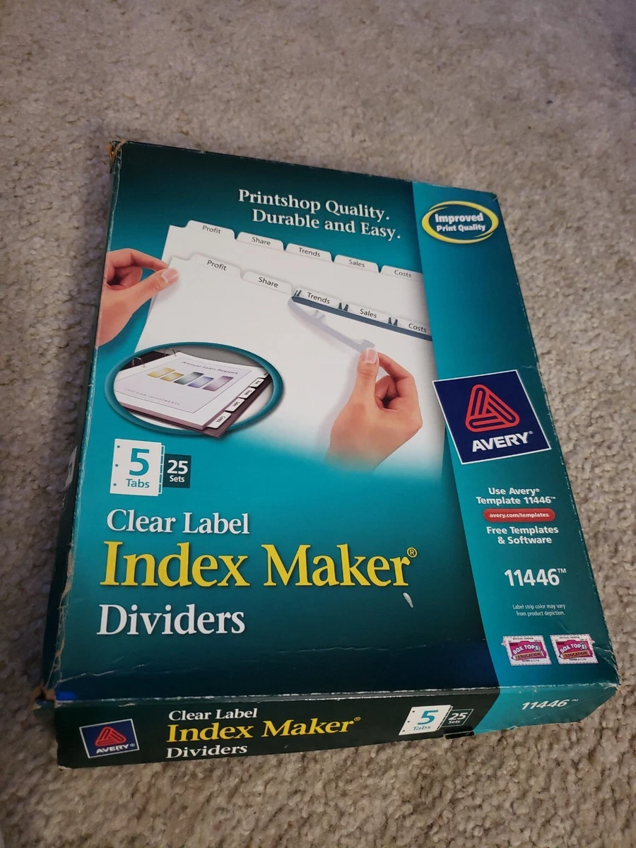 Avery Index Maker 5 Tab