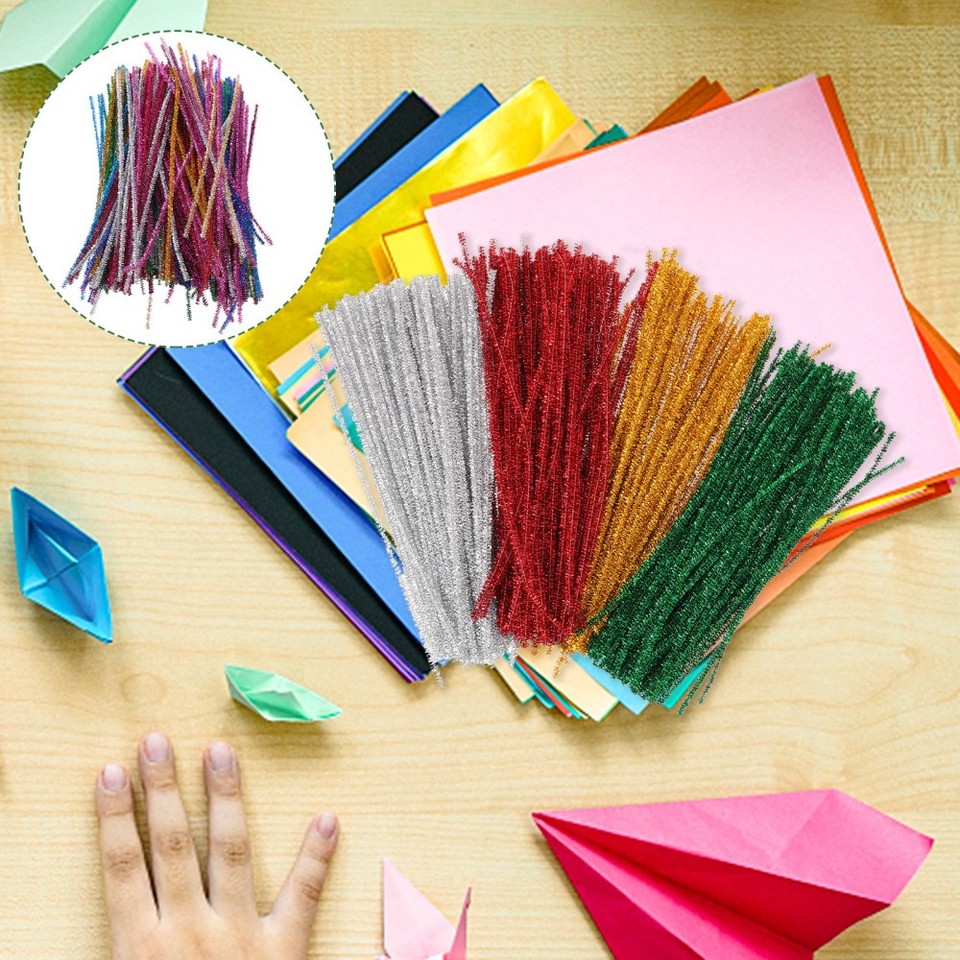 400 Pcs Twisted-stick Handmade Material Twisting Fuzzy Craft Supply ...