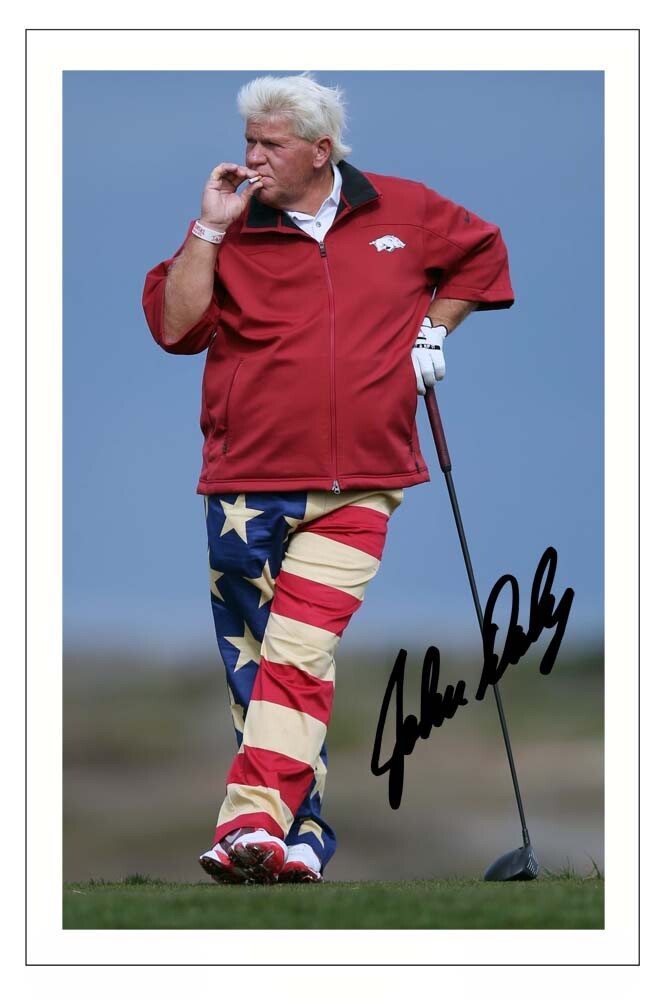 JOHN DALY Signed Autograph PHOTO Fan Gift Signature Print GOLF Open | eBay