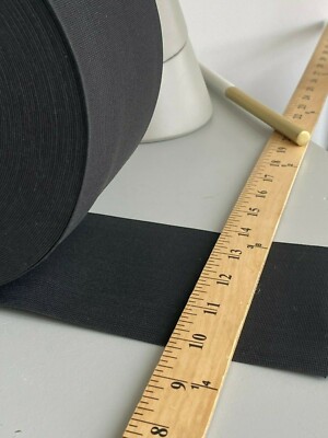 Elastic 4" 10 cm wide black Super Wide elastic trim/heavy duty elastic ...