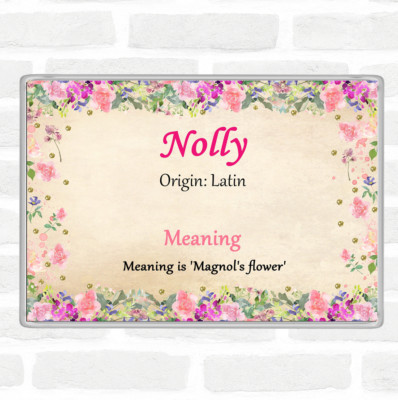 Nolly Name Meaning Jumbo Fridge Magnet Floral | eBay UK