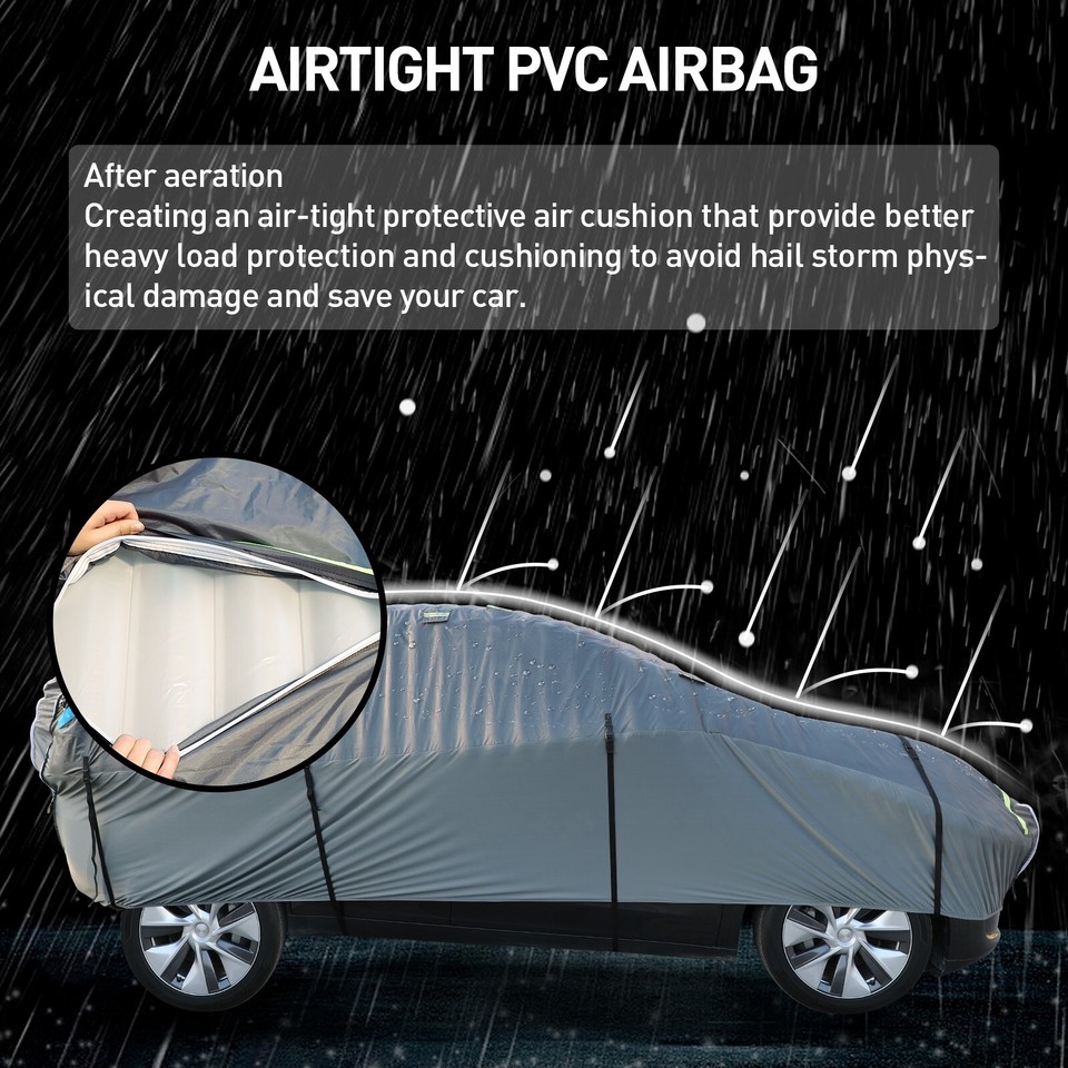 WARSUN Car Cover for Hail Protection Inflatable Liner Portable Car ...