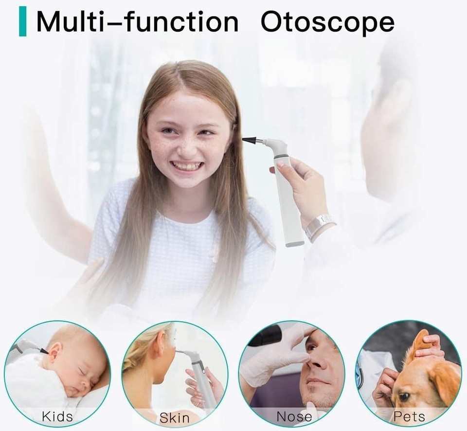 Wireless Otoscope Ear Camera with Dual View, 3.9Mm 720PHD Wifi Ear ...