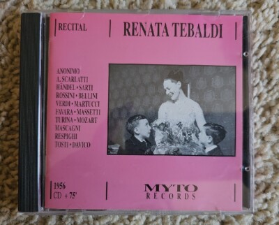 Opera CD Renata Tebaldi Recital MYTO records 1956 rare live ...