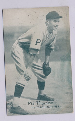 Pie Traynor Pittsburgh Pirates 1927-1932 Exhibit Card | eBay