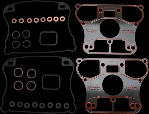 James Rocker Box Cover Gasket Kit w RCM Base Harley Sportster 883 Low ...