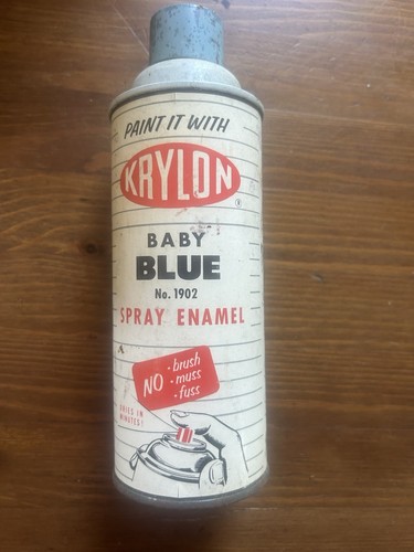 Vintage Krylon Spray Paint Can Baby Blue Paper Label Unused | eBay